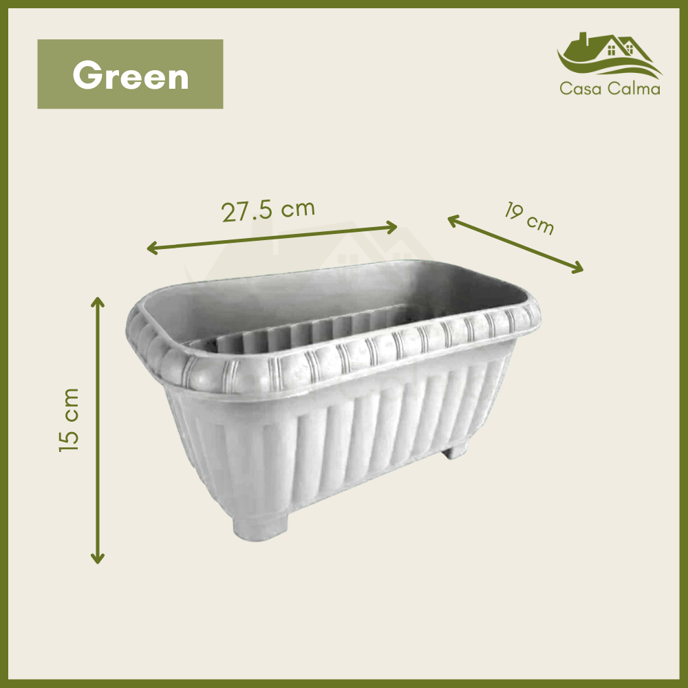 Wide Plastic Rectangle Indoor/Outdoor Flower Pot | Lazada PH