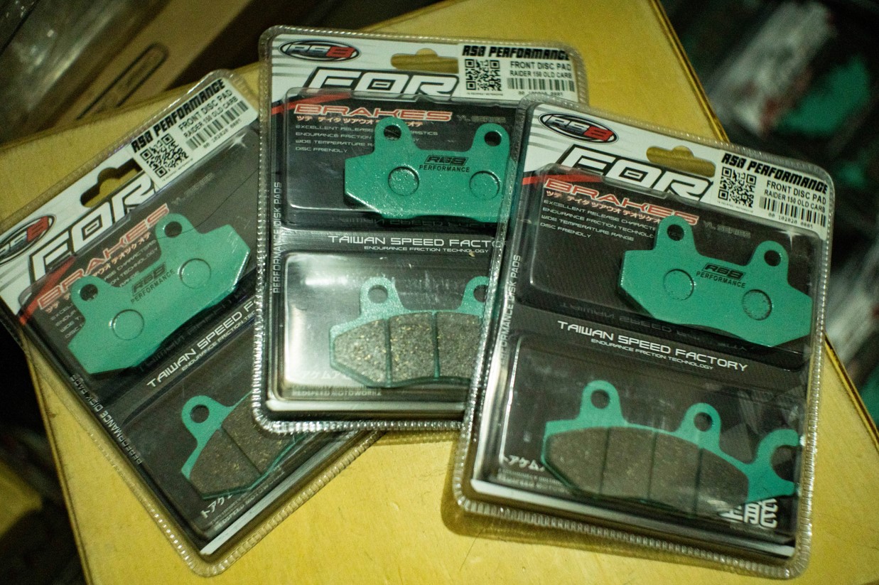 RS8 Front brake pads (RAIDER 150 CARB FRONT /SHOGUN/FURY/SMASH) | Lazada PH