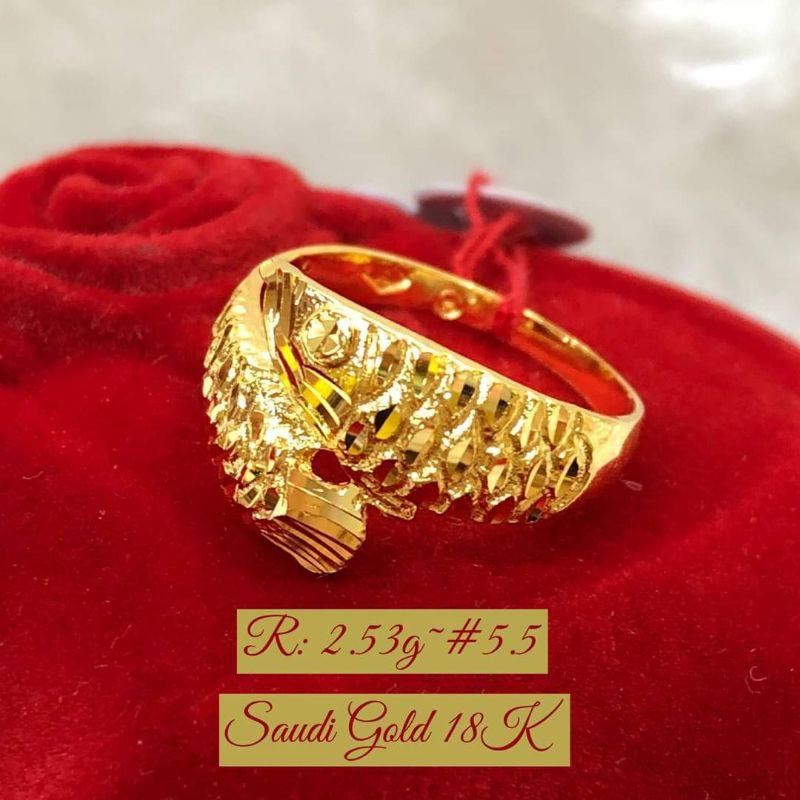 PCS Limited Time Discount 18k saudi gold ring arowana size 5-8 | Lazada PH