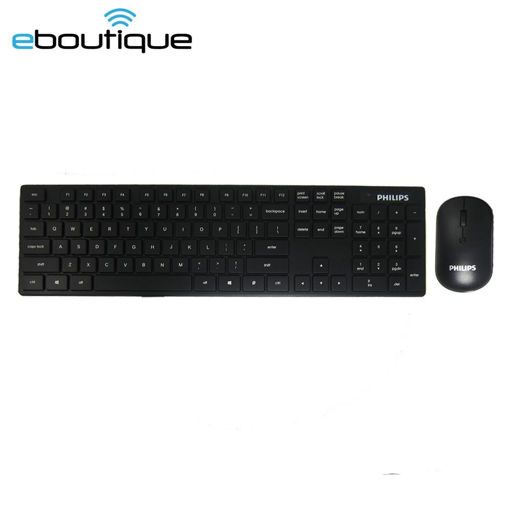 Philips Wireless Keyboard and Mouse Combo for Computer/Laptop (C103 ...