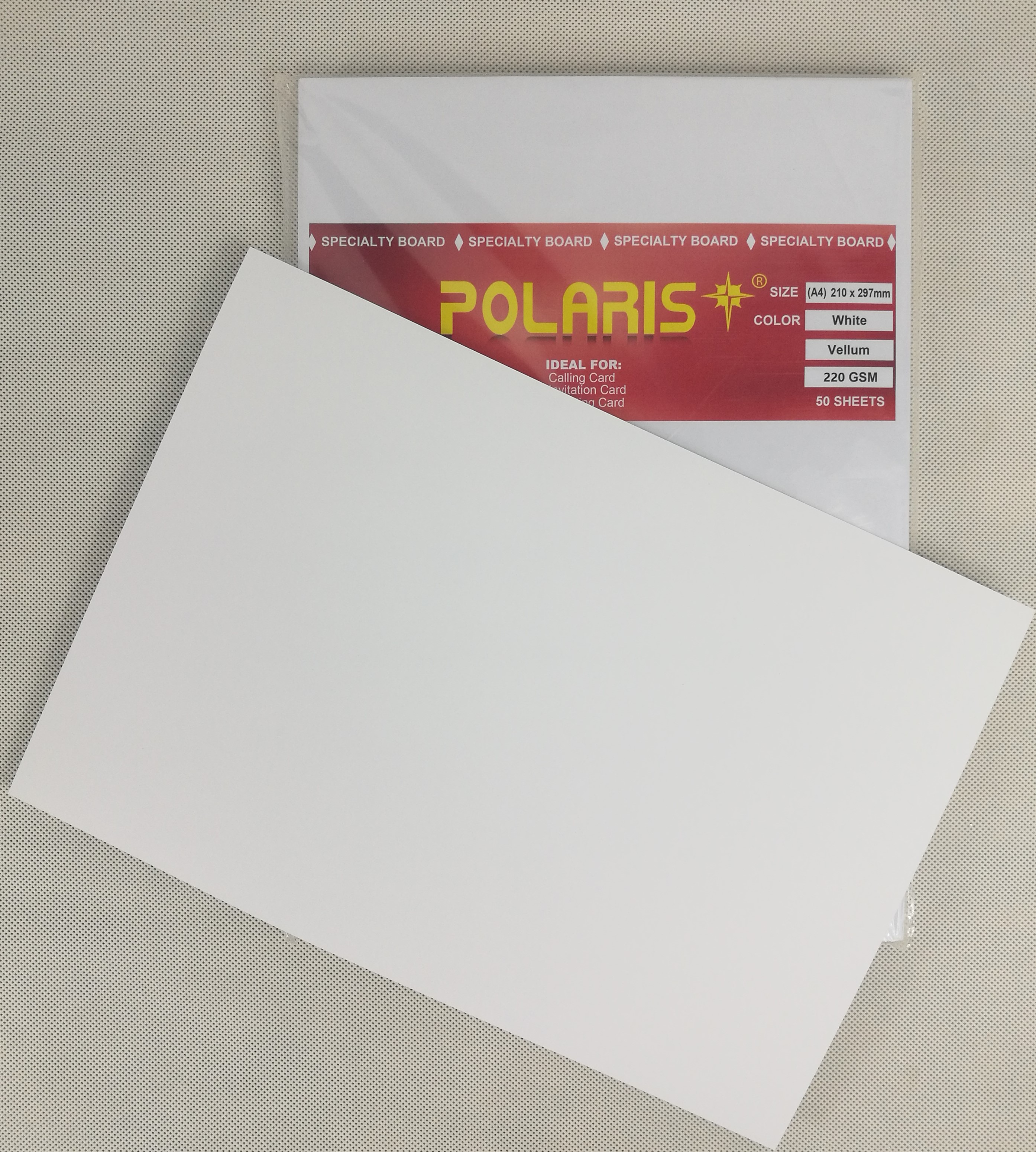 Polaris Double sided White Calling Card Paper A4 220gsm 50sheets/pack ...