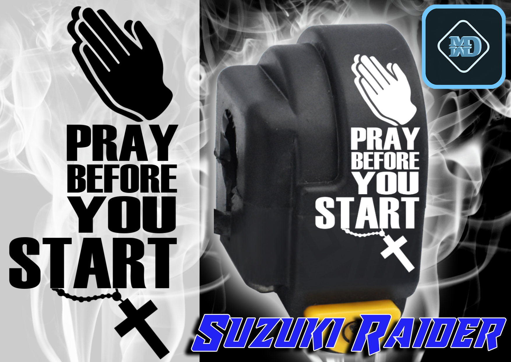 "PRAY BEFORE YOU START" Sticker for Suzuki Raider Fi and Carb | Lazada PH