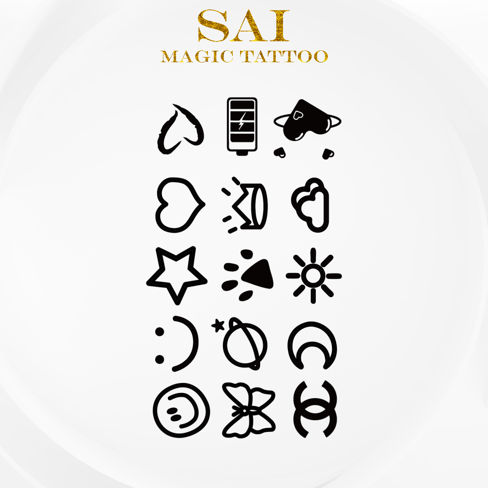 SAI MAGIC TATTOO Lasts to 2 weeks 10CM×06CM Tattoo sticker waterproof ...