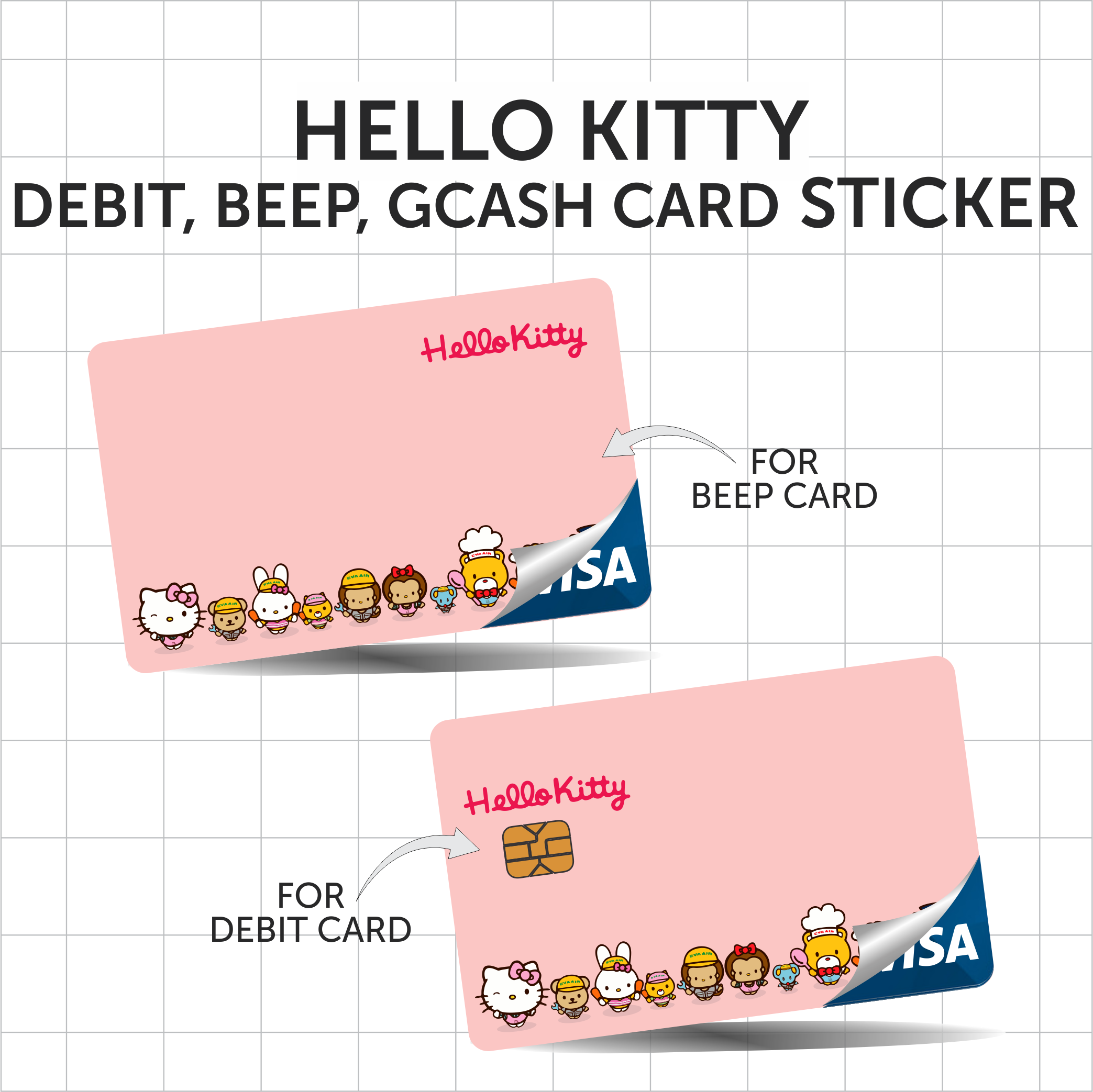 HELLO KITTY ATM BEEP DEBIT CREDIT BANK Card Skin Stickers | Lazada PH