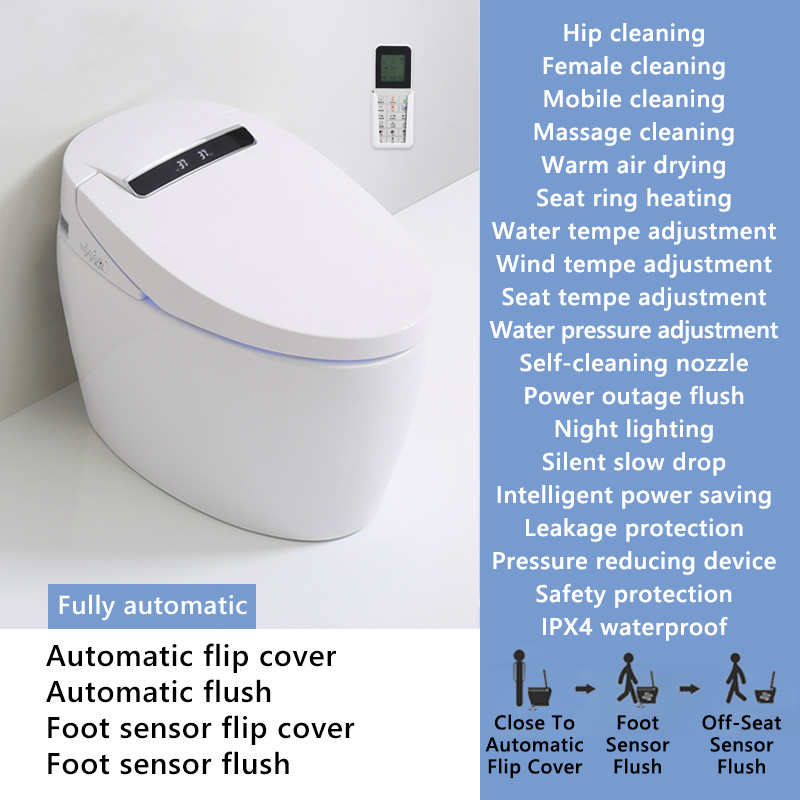 Ceramic Smart Toilet Bowl Set Full Set Bathroom Electric Dual Flush ...