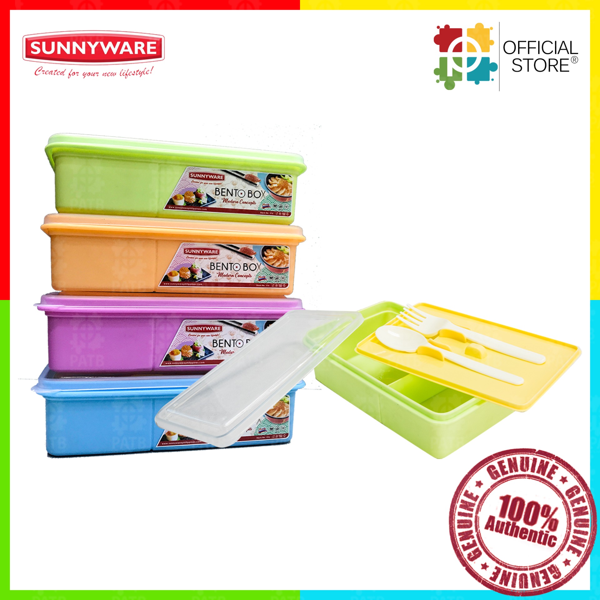 Sunnyware Bento Box 516 by 2's | Lazada PH