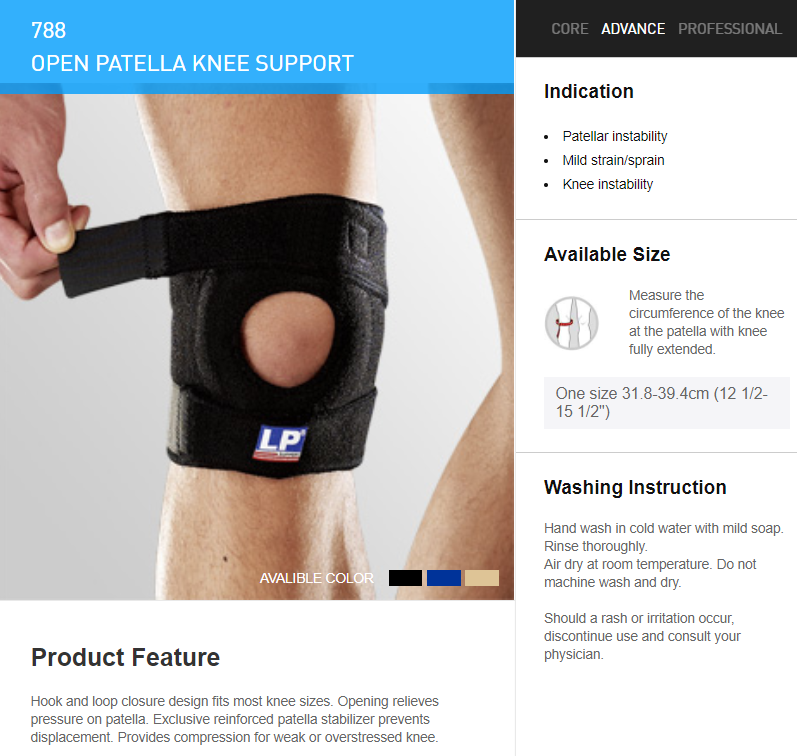LP SUPPORT 788 KNEE SUPPORT | Lazada PH