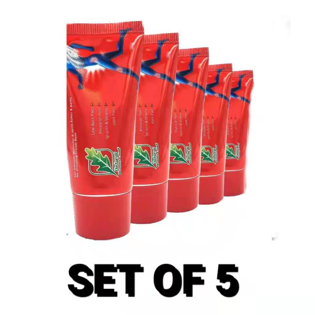 ( Set of 5 ) NATURAL GREEN LEAF Muscle and Joint Pain Relief Cream 20g ...