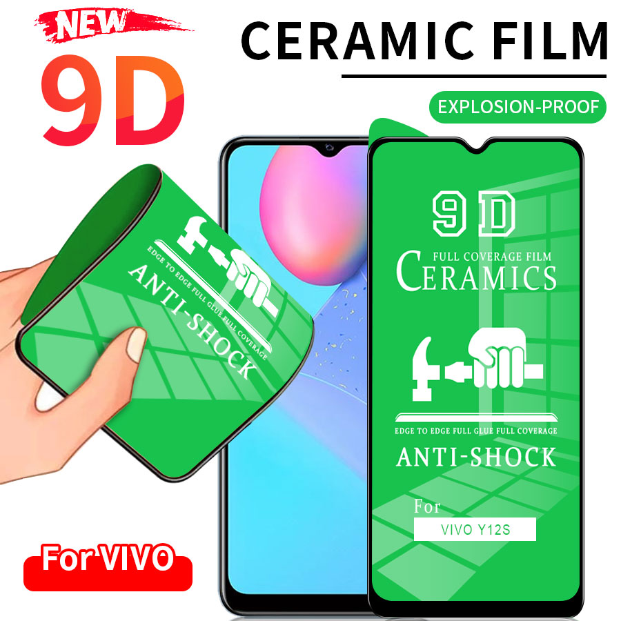 9D ฟิล์มเซรามิค แบบกาวเต็มจอ For For Vivo V21 V21e V15 V17 V11 S1 V20 Pro Y51 2020 Y11 Y12 Y12i ...
