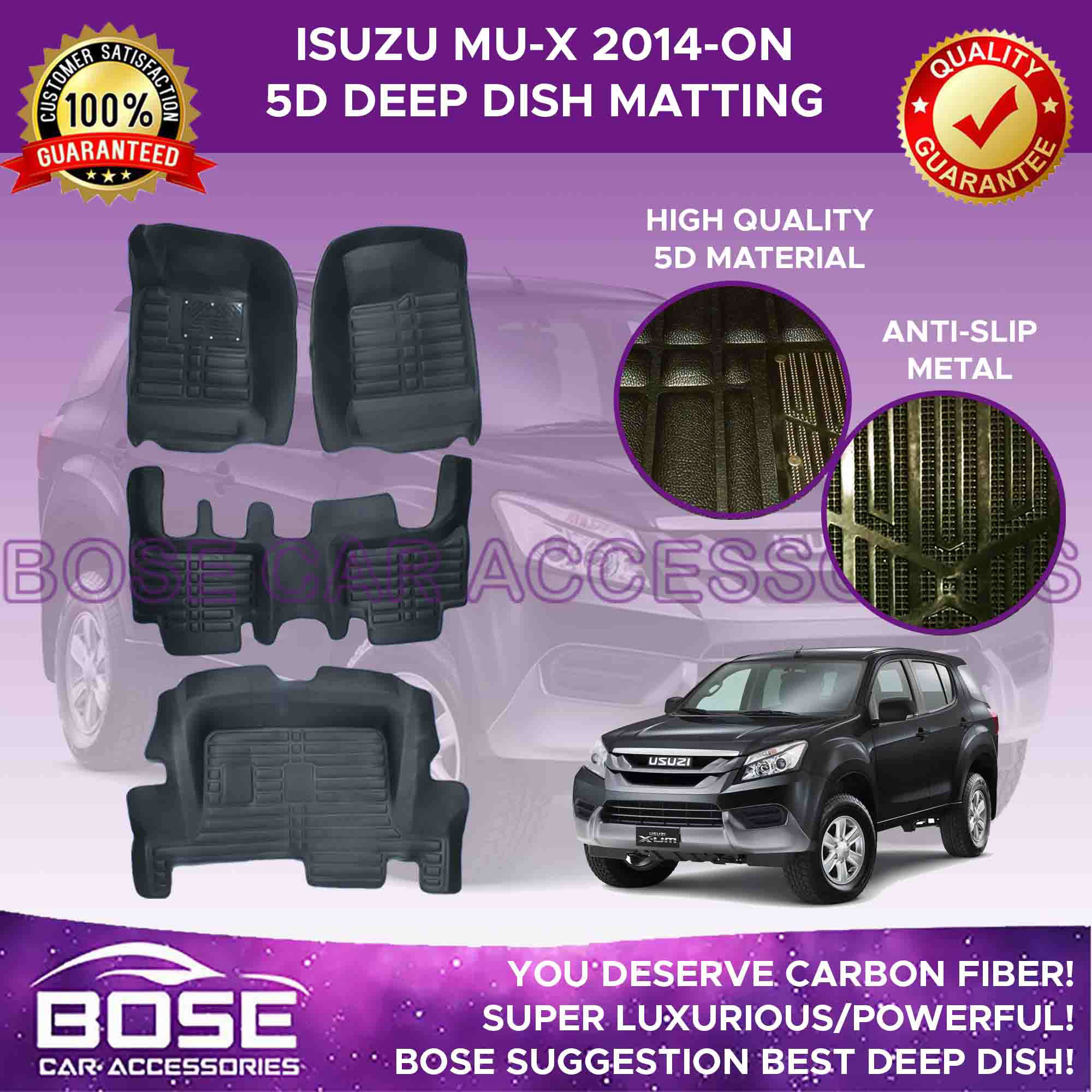 5D Deep Dish for Isuzu MU-X / MUX LS LS-A 4x4 / LS 4x2 / RZ4E 4x2 2014 2015 2016 2017 2018 2019 ...