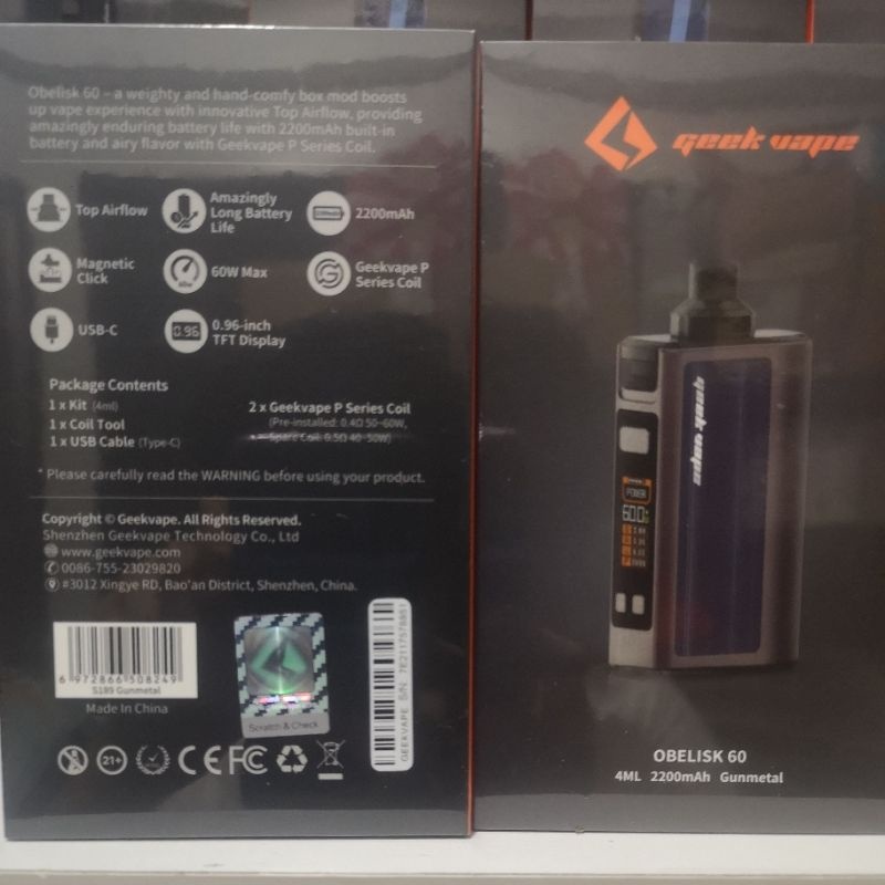 Geekvape OBELISK 60 60W AIO Pod Mod Kit | Lazada PH