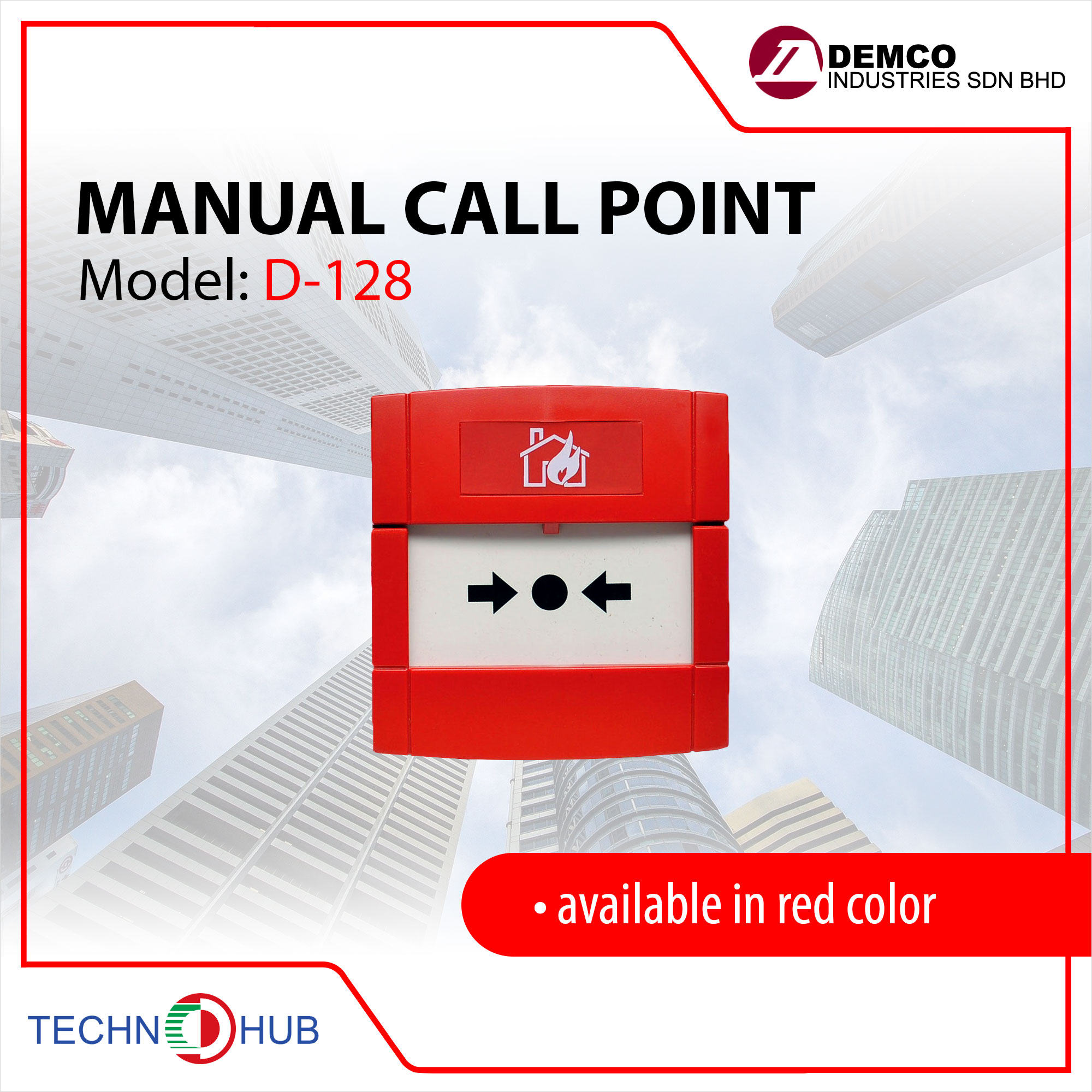 Fire Alarm Call Point - Demco D-128 / Resettable | Red | Lazada PH