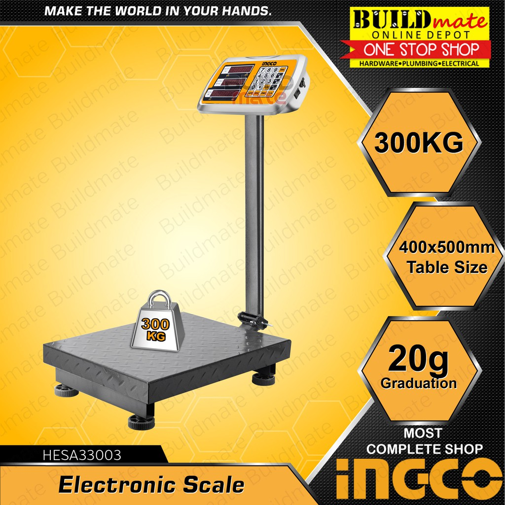 BUILDMATE Ingco Electronic Scale 300KG Capacity 20g LED Screen Digital ...