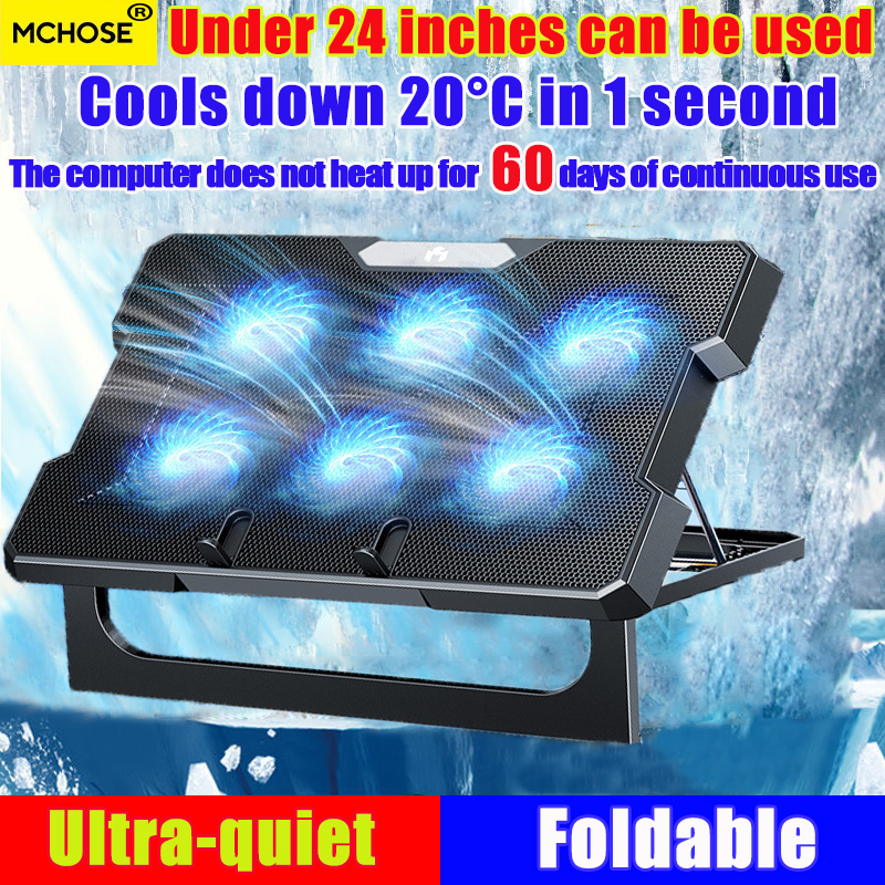 【Local Stock】MC CR169 gaming laptop cooler with six fans adjustable ...