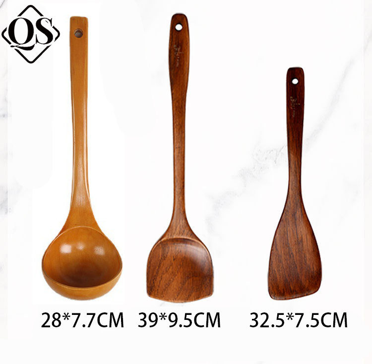 1 Set Wooden Utensils Kitchen Set And Wares Sandok Kahoy Set For ...
