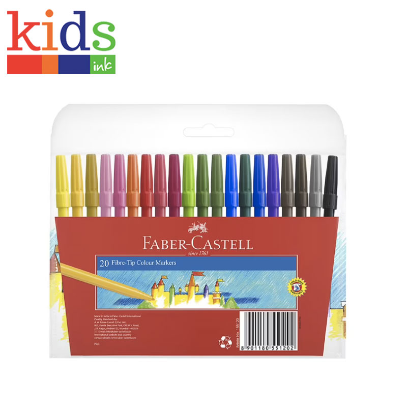 Faber-Castell Fibre Tip Markers 20 Pack - Kids Ink | Lazada PH