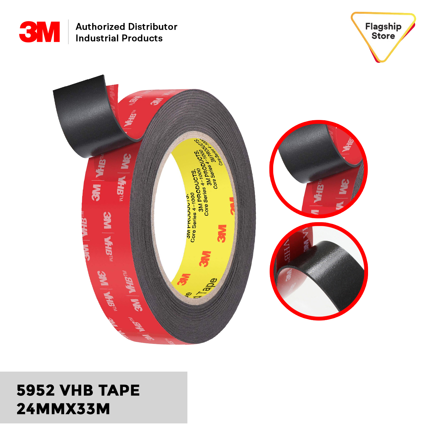 3M 5952 24MM x 33M DOUBLE-SIDED TAPE BLACK | Lazada PH