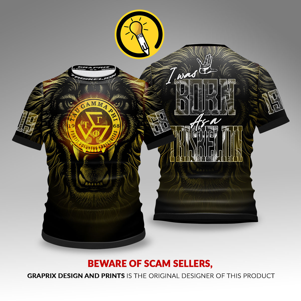 Triskelion V.1-Tshirt Full Sublimation Frat Shirt TGP | Lazada PH