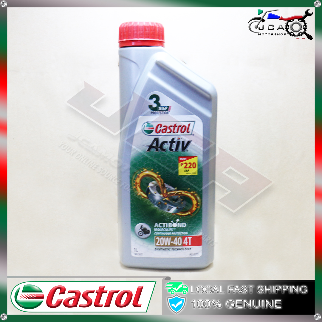 ORIGINAL CASTROL ACTIV WITH ACTIBOND MOLECULES 20W-40 4T (1 LITER ...