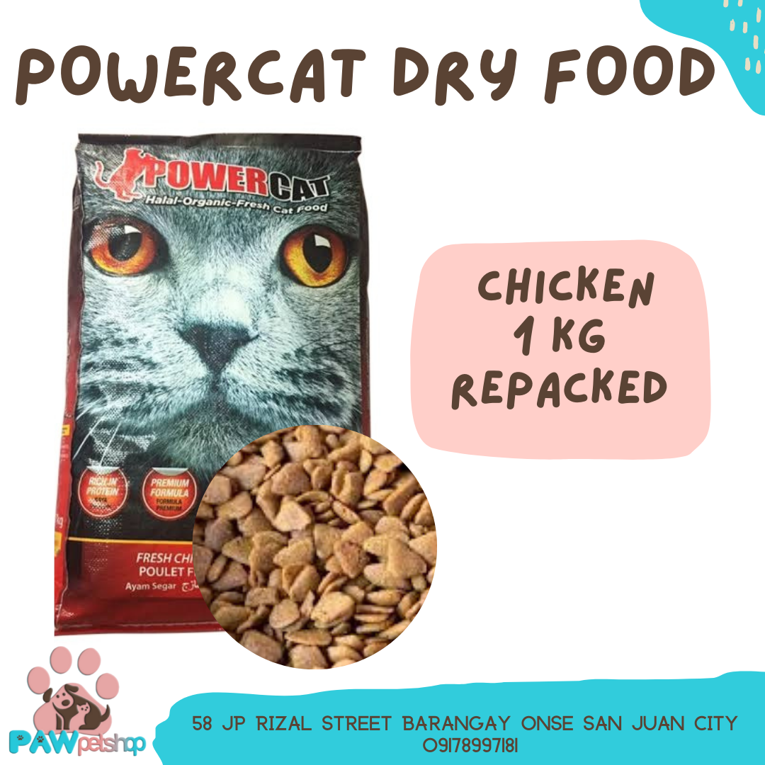 PowerCat Dry Cat Food Halal 1 KG REPACKED (Chicken FLAVOR) | Lazada PH