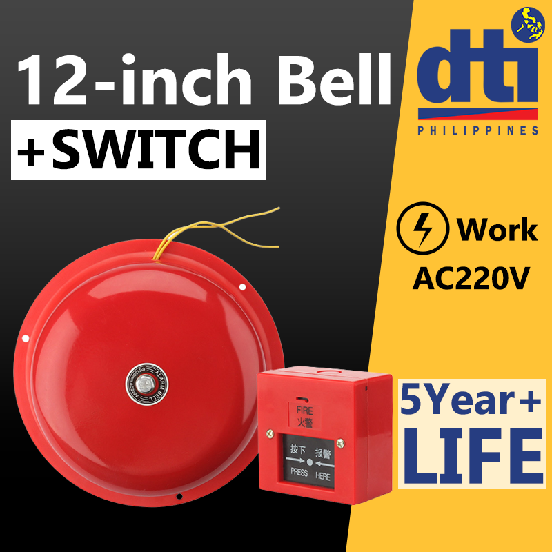 Fire Alarm Bell Manual Switch 4"/6"/8"/10"/12" Home Safe Mall Office ...