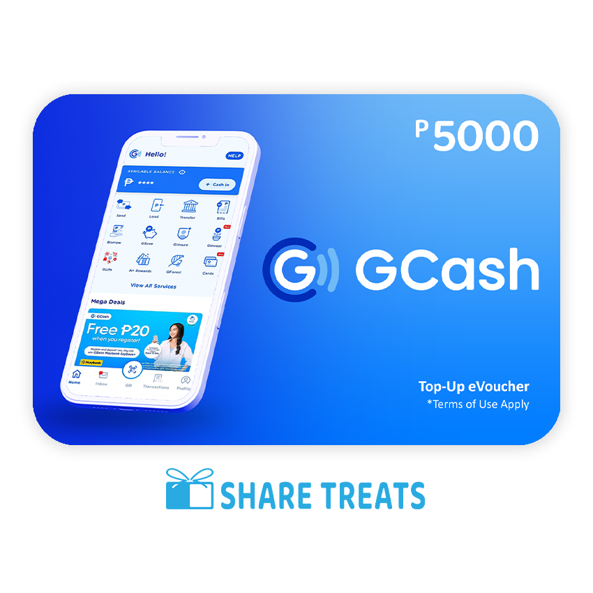 GCash P5000 Top-up Voucher (SMS eVoucher) | Lazada PH