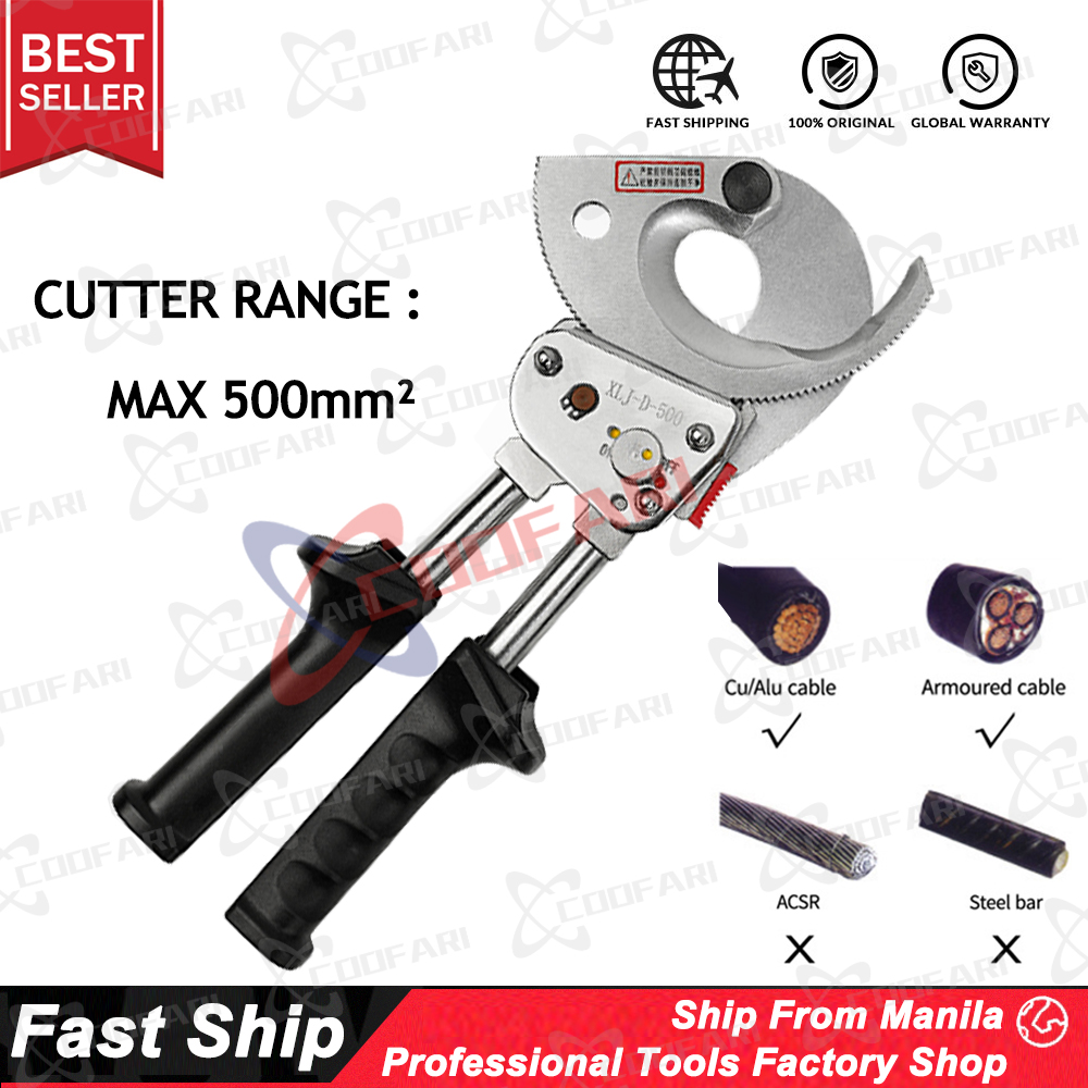 Heavy Duty Ratchet Cable Cutter Cut Up To 500mm2 Ratcheting Wire Cut ...