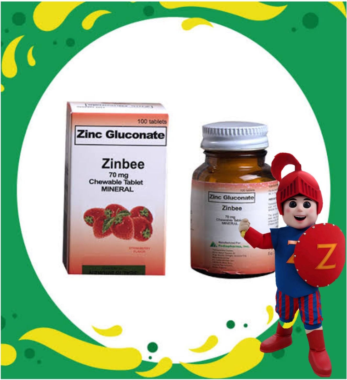 Zinbee Tablet - Strawberry Flavoured Chewable Tablet 100's | Lazada PH