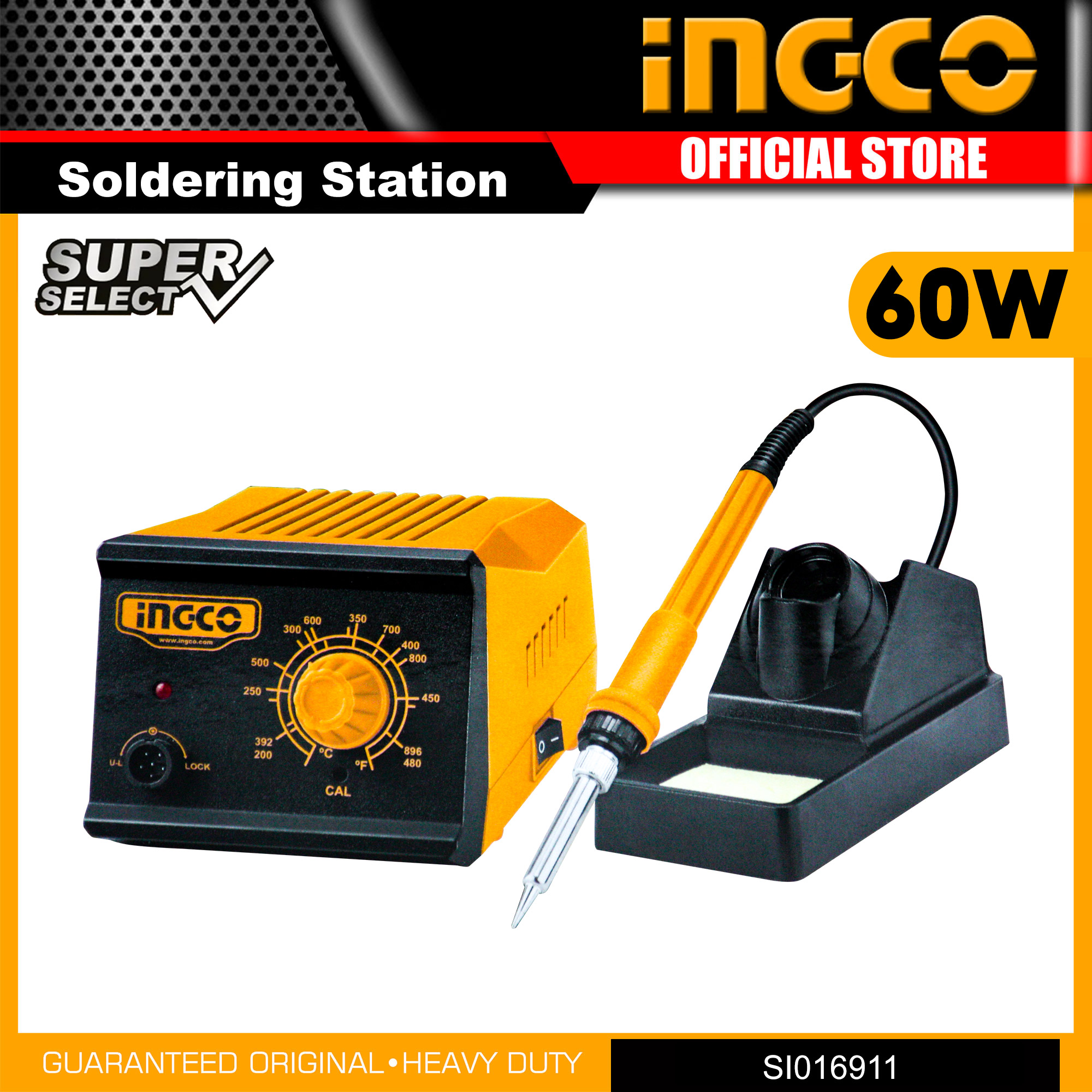 INGCO Adjustable Temperature Electric Soldering Iron Station 60W ...