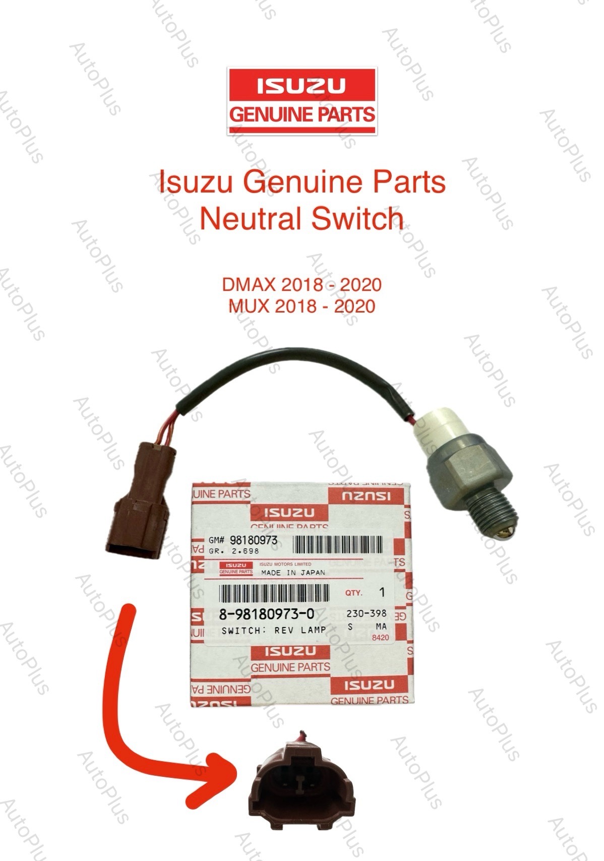 Isuzu Genuine Neutral Switch: Dmax Mux 2018-2020 | Lazada PH