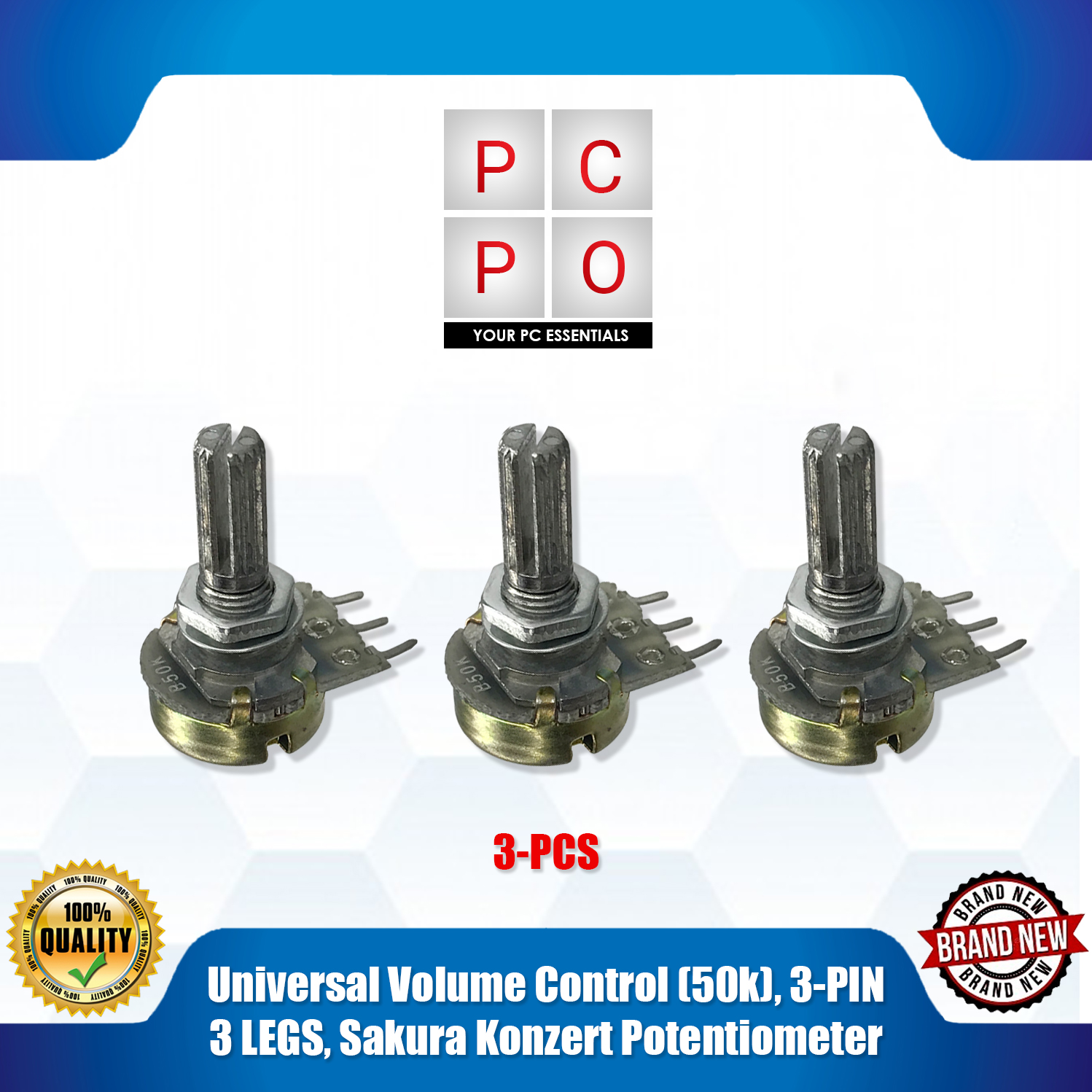Universal Volume Control (50k), 3-PIN, 3 LEGS, Sakura Konzert ...