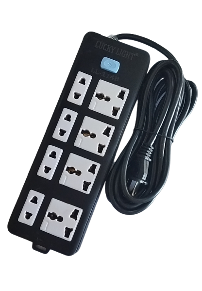 LUCKY LIGHT EXTENSION CORD 8 GANG WITH SWITCH #LL-114B | Lazada PH