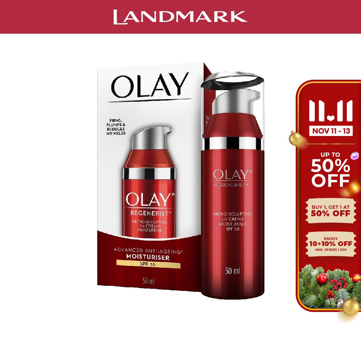 Olay Regenerist Micro-sculpting UV Ray Moisturizer Cream 50ml with ...
