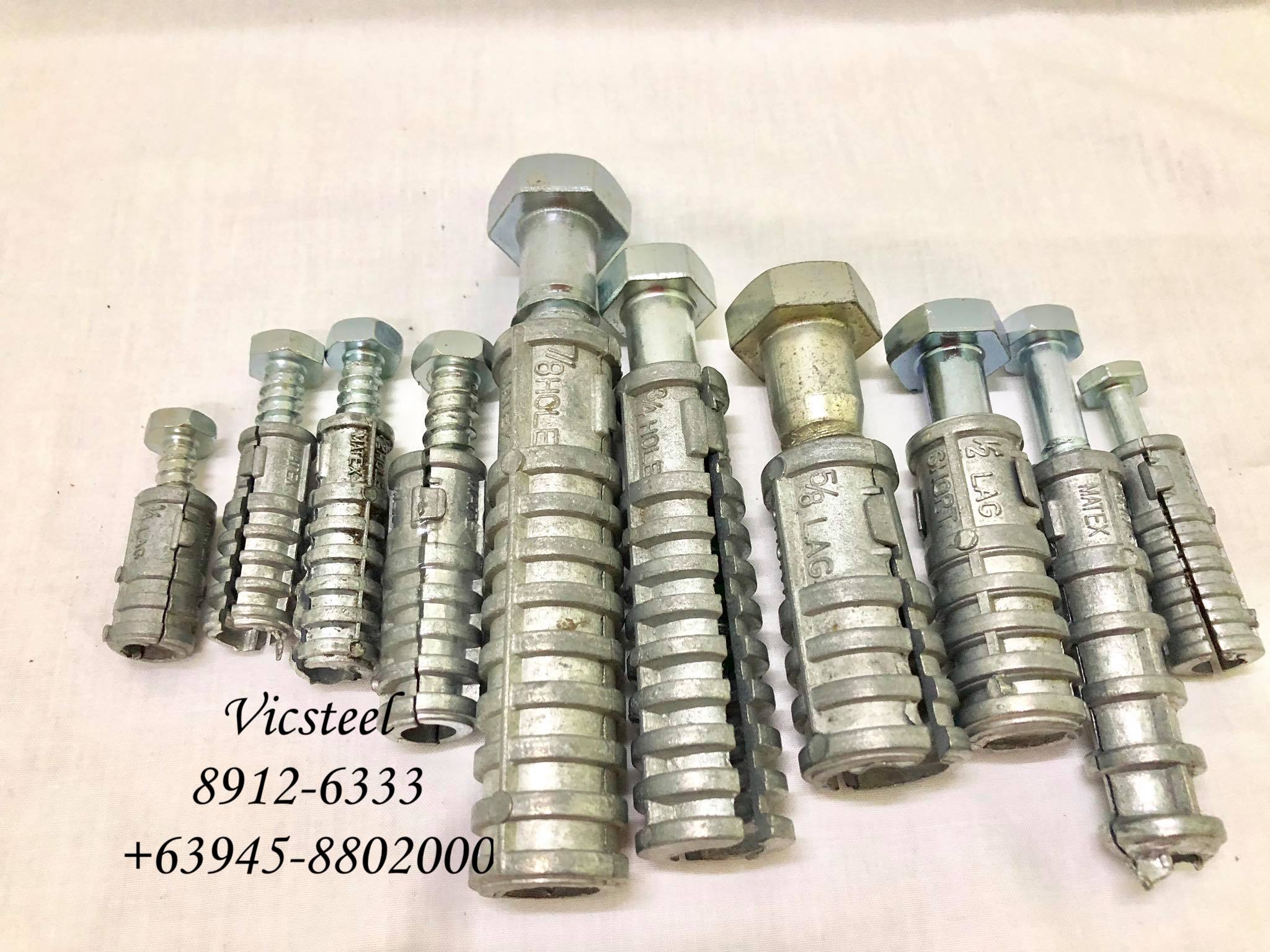 Expansion Shield with lag screw Long and Short 1/4 5/16 3/8 1/2 5/8 ...