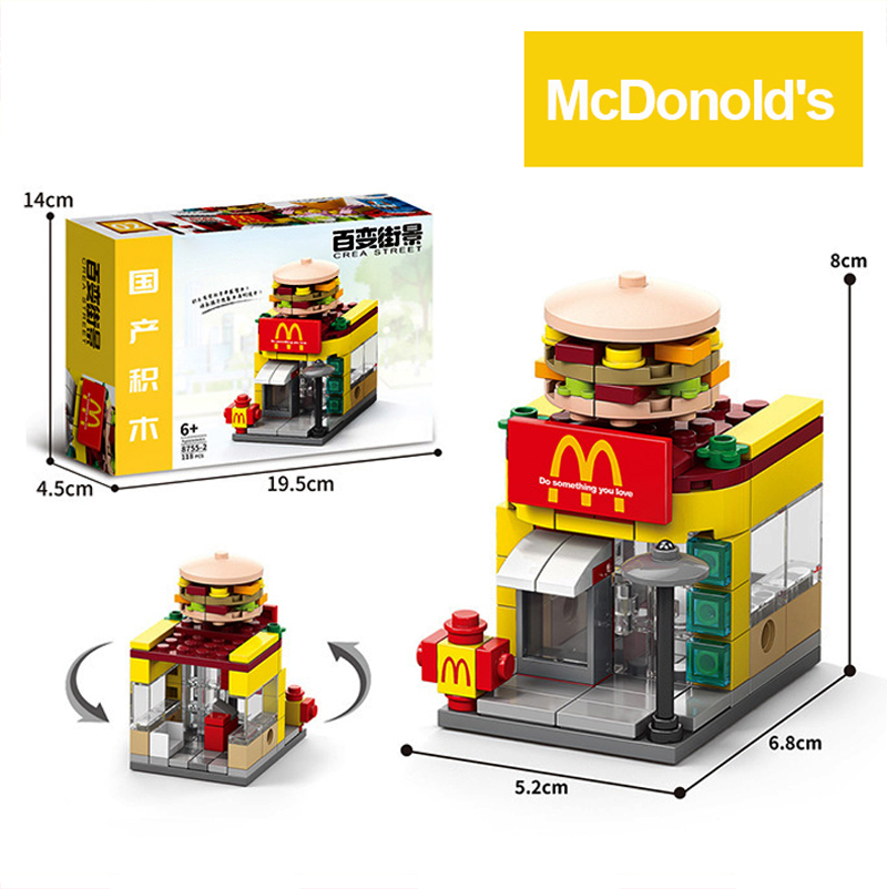 MATE Mini City Street View Building Blocks Toys Beautiful Mini 3D Model ...