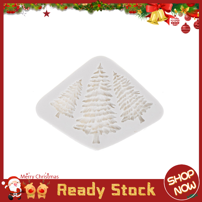 UG Fashion Christmas Tree DIY Silicone Mold Fondant Cake Decor Tools Cupcake Baking Moulds ...