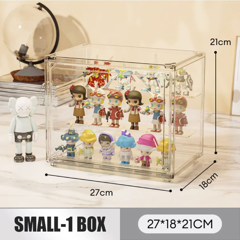 TOAO Acrylic Display Case Transparent Boxes Popmart Storage Organizer ...