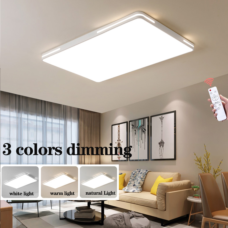 KASIDA Nordic ceiling light 3 colors dimming with remote led ceiling lights modern design led ...