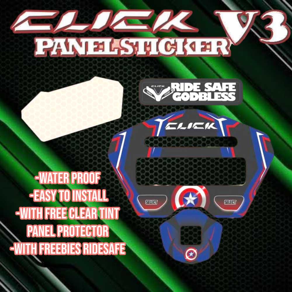 HONDA CLICK V3 & V4 PANEL GAUGE STICKER PROTECTOR/HONDA CLICK PANEL ...