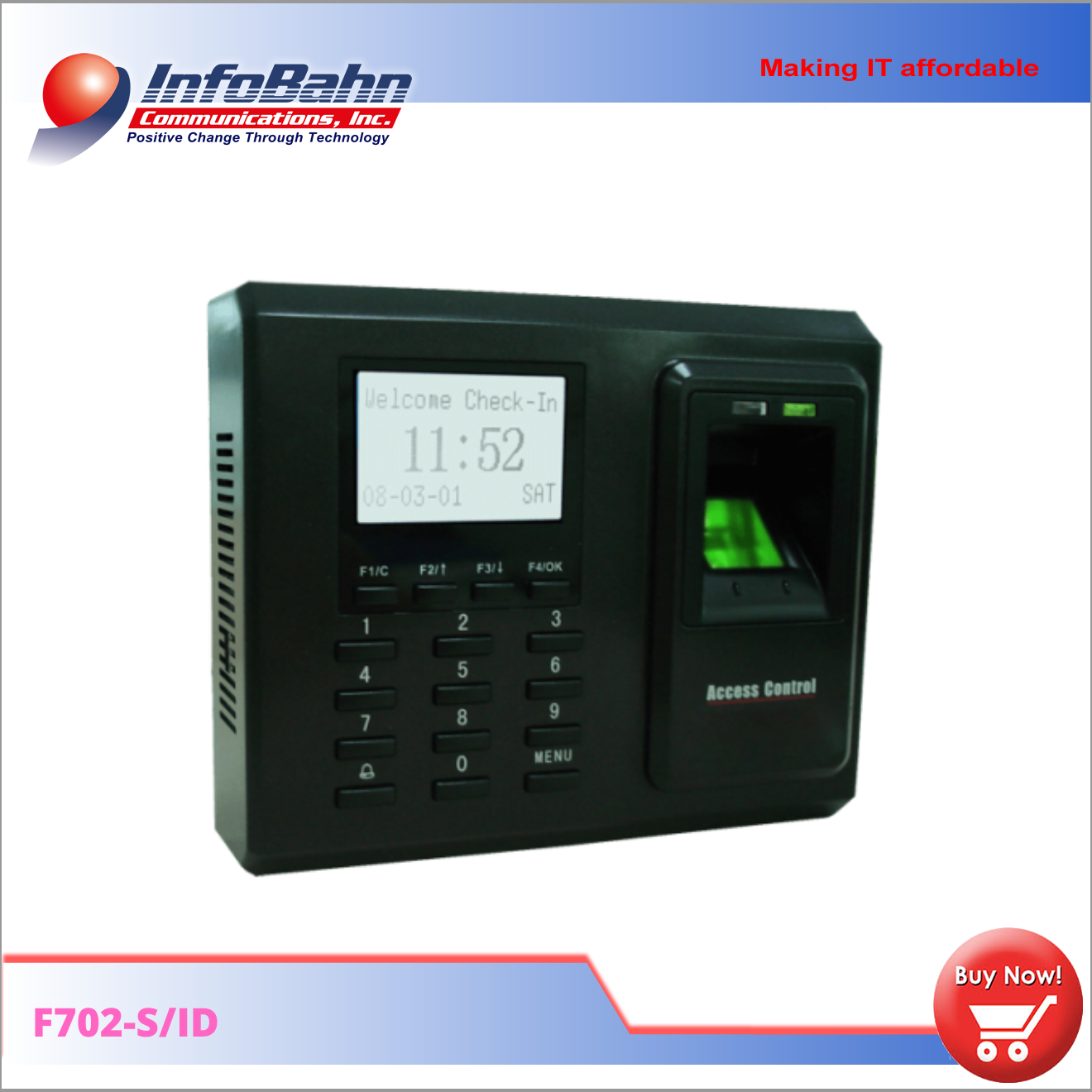 Clearance Sale: FINGERPRINT TIME CARD ZK SOFTWARE F702-S / ID CARD (F702-S/ID) | Lazada PH