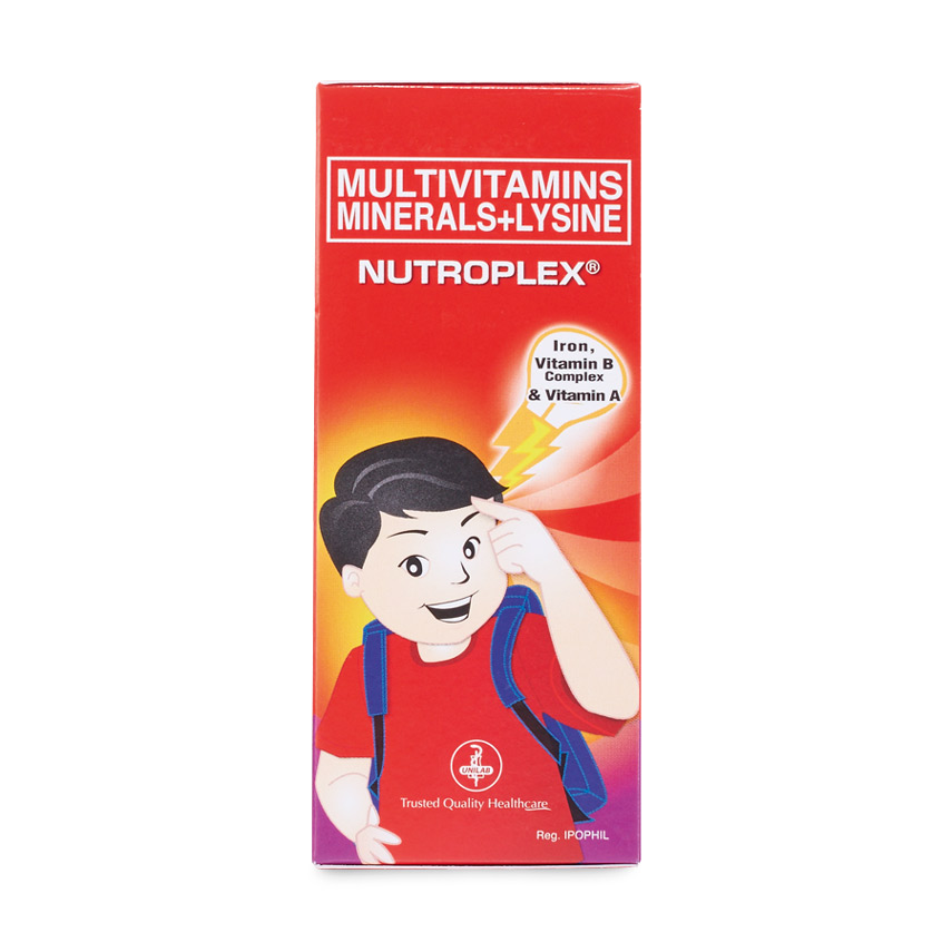 Unilab Nutroplex Syrup 120ml Multivitamin+Mineral+Lysine+Iron+Vit. B ...