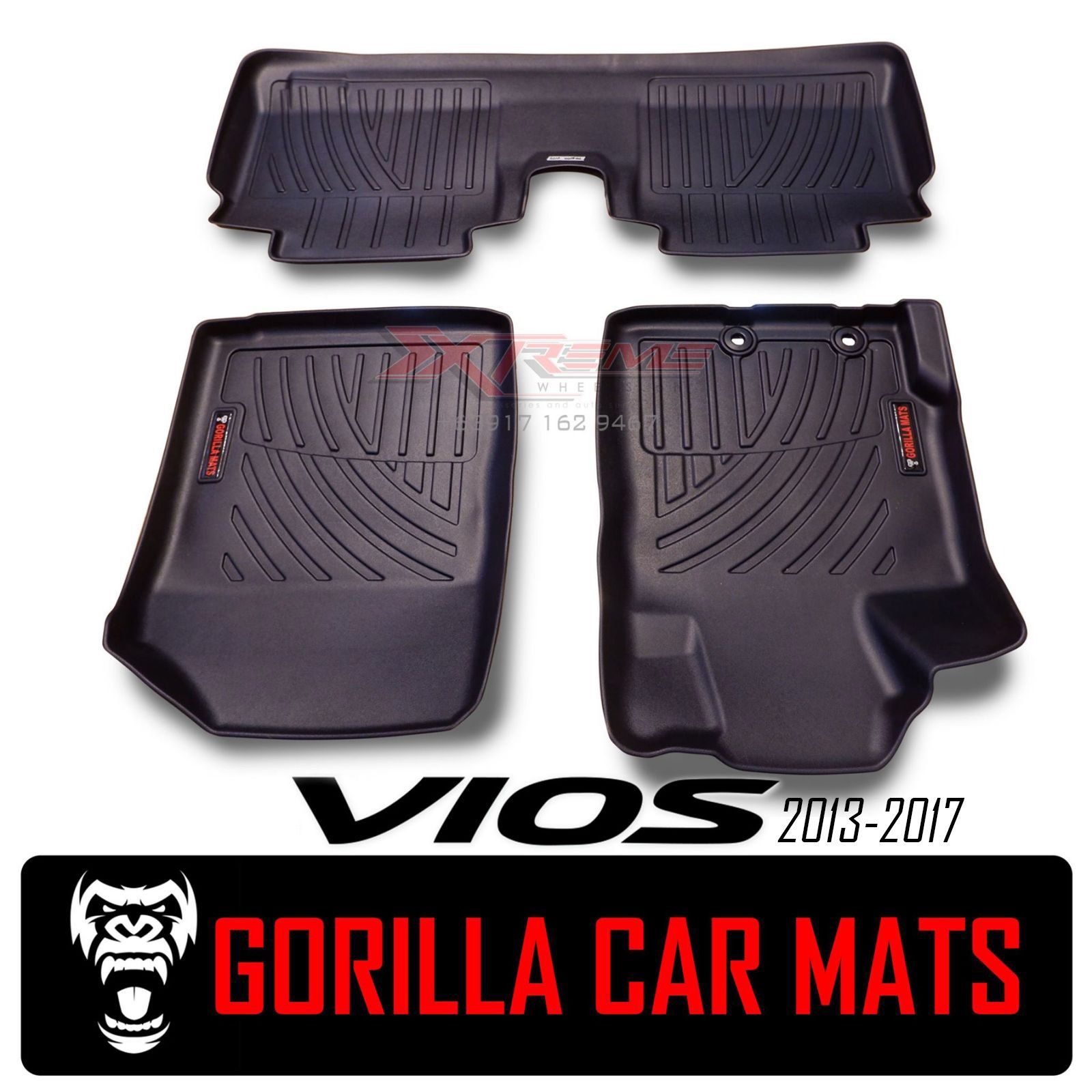Toyota Vios 2013-2017 GORILLA Deep Dish Matting Thailand Made ( vios ...