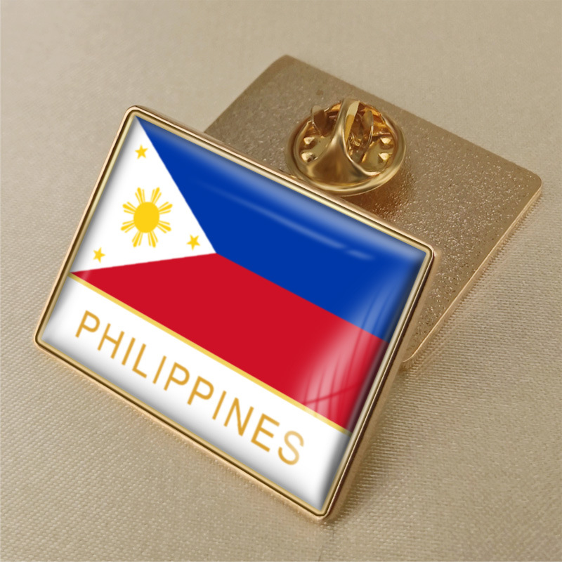 Philippine Flag crystal glue drop badge Brooch flag brooch of all ...