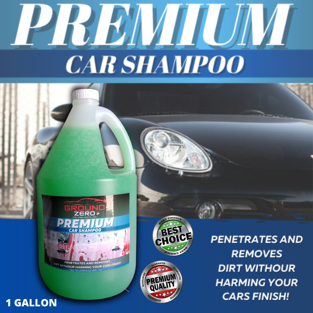 Ground Zero Premium Car Shampoo with Wax 1 GALLON booster elite shampoo ...
