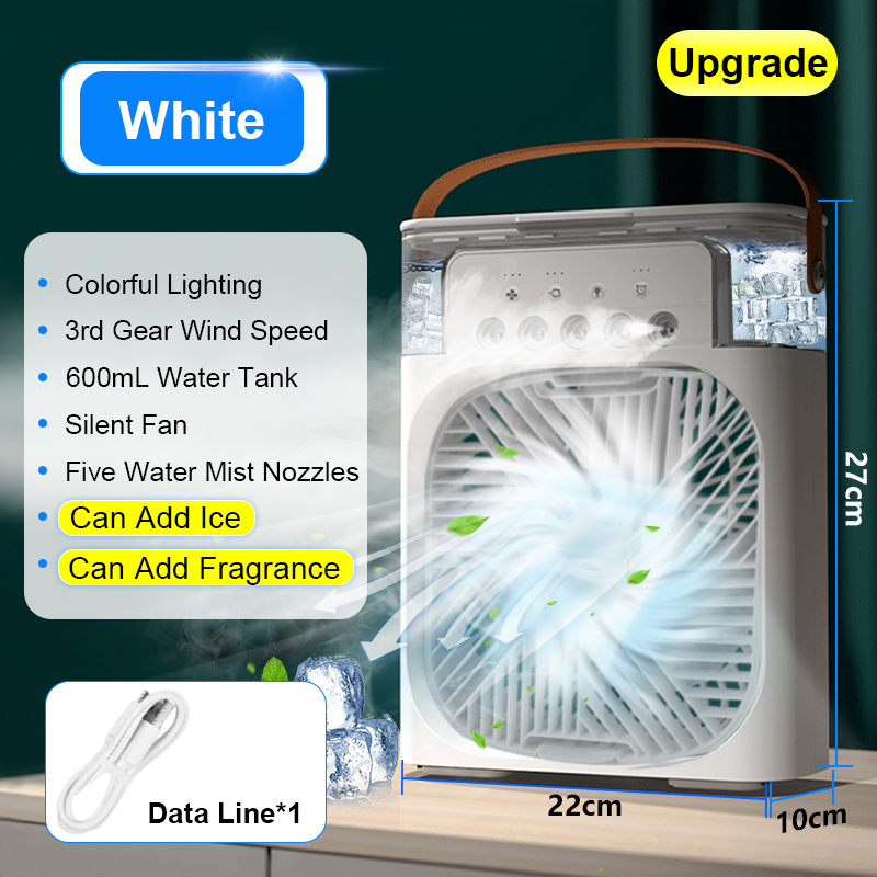 electric fan mini fan USB fan humidification air conditioner portable ...