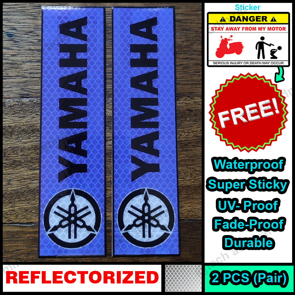Alloy Top Box Sticker Waterproof Yamaha Colored Edition (REFLECTORIZED ...