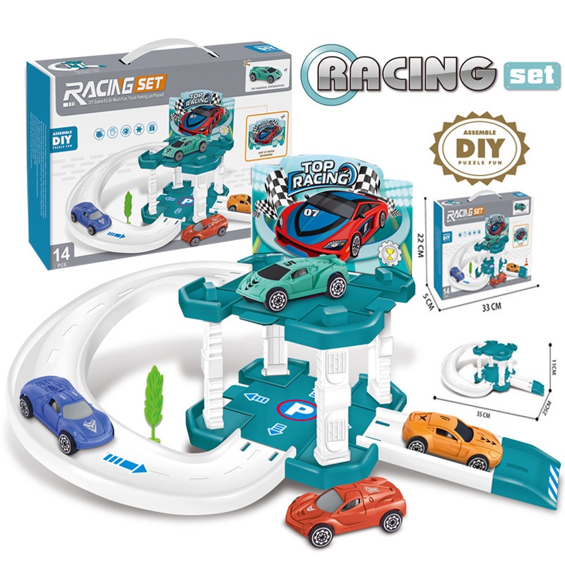 Play set 1 Set Assembled Car Playset Toys Children Gift Racing Set ...