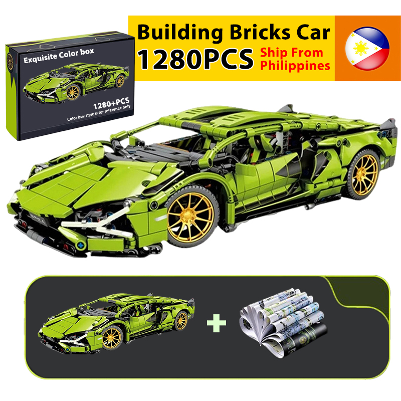 Lamborghini Black Gold building blocks car 1:14 Bricks Remote Control ...