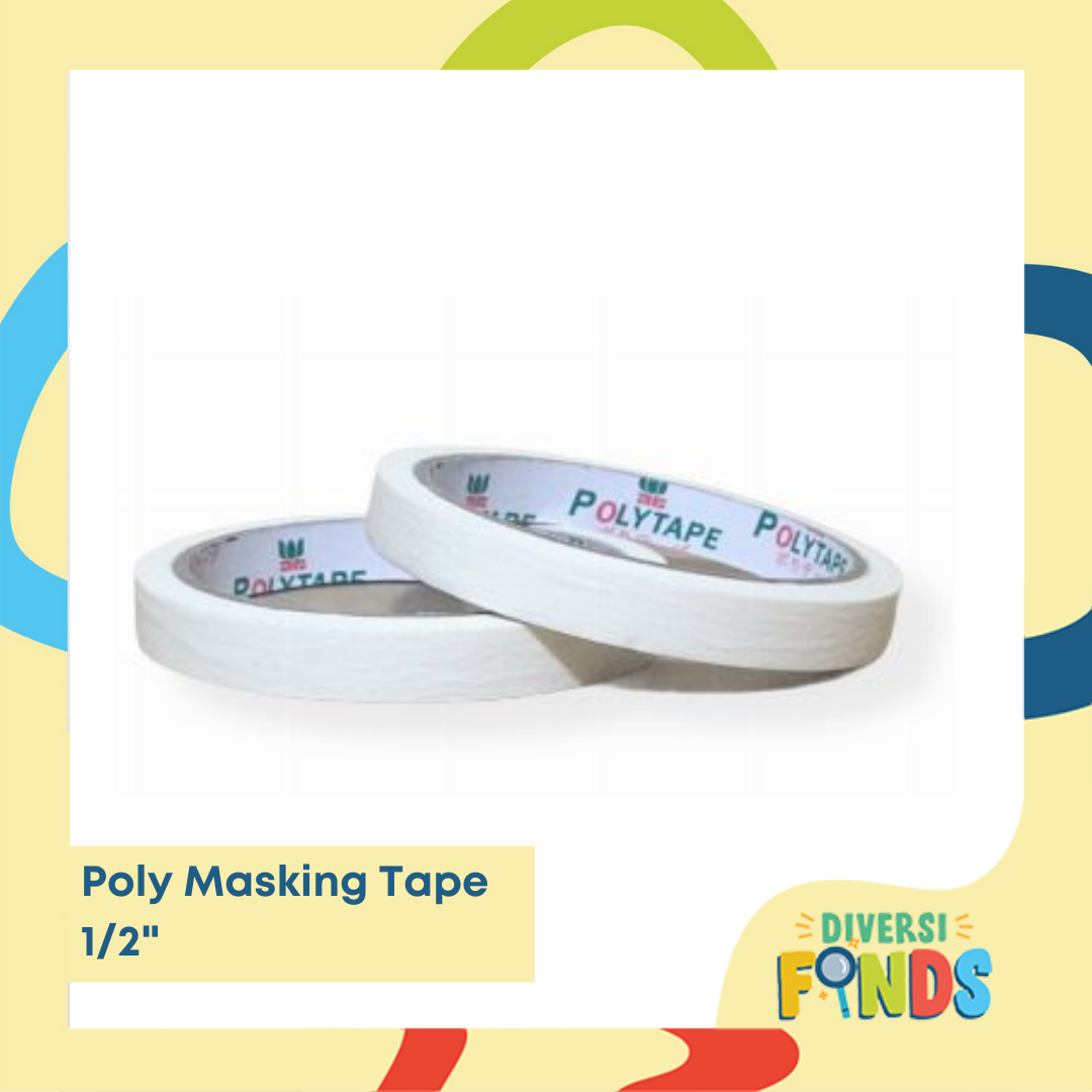 5 rolls Masking Tape - Poly Brand 1/2 inch | Lazada PH