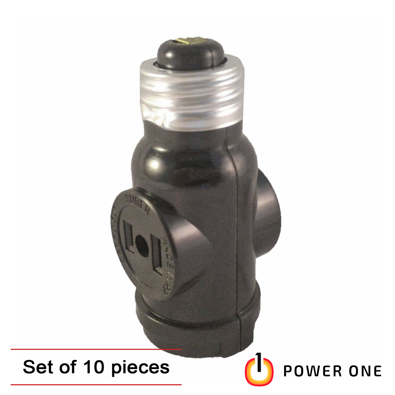 Surer 501 Keyless Socket with 2 Flat Pin Outlets (E27) [Box of 10pcs ...